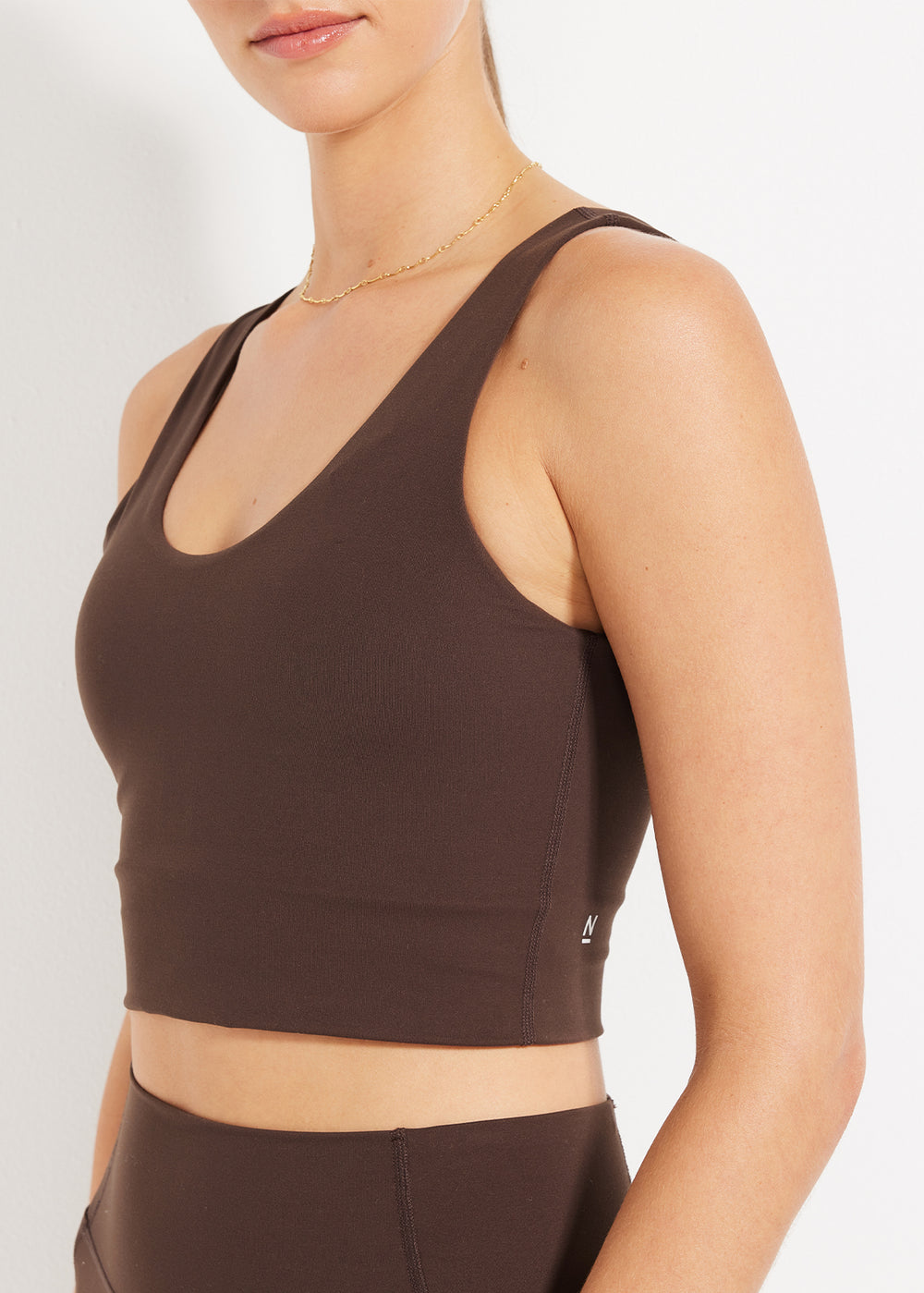 In Motion Scoop Bra Chocolate | Yoga & Pilates