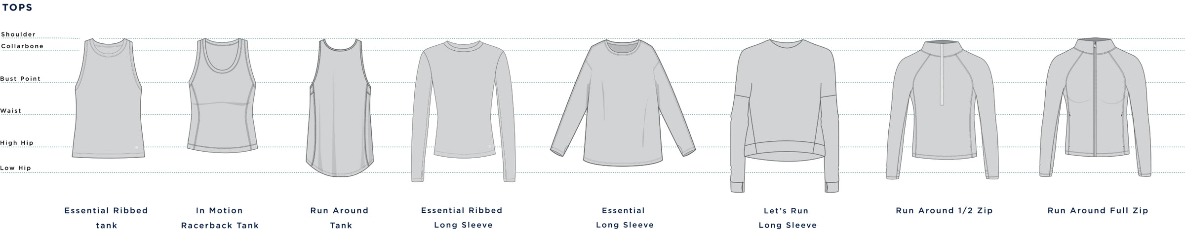 Comparison Guide | Women's Tops & Tanks | Nimble Activewear