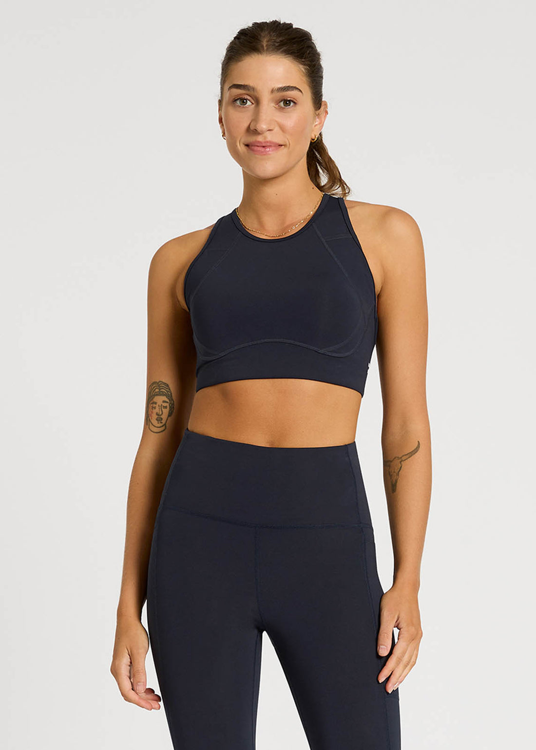 In Tempo No Bounce C-D Bra in Ink | Sports Bras | Nimble Activewear