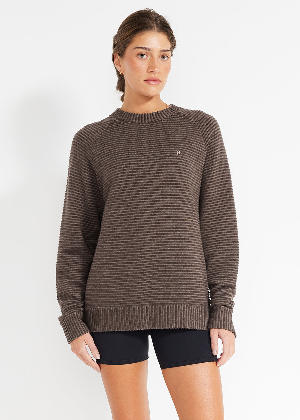AM to PM Crew in Espresso Brown | Women's Knitwear & Sweats