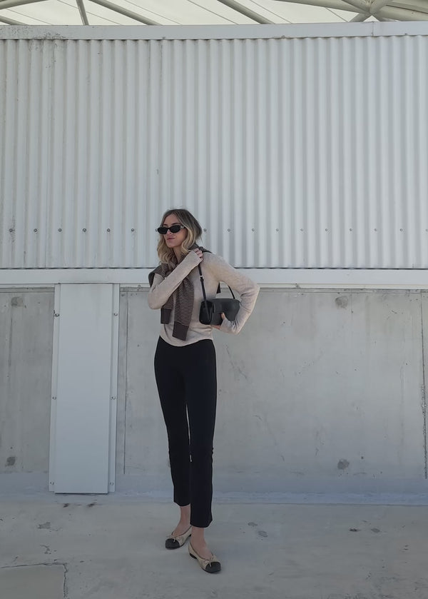 Cropped Flare Pant in Black | Women's Flare Pants & Leggings